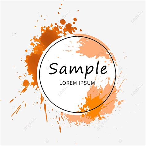 Creative Text Box PNG Picture Coral Color Creative Text Box Modern Sense Art Orange PNG