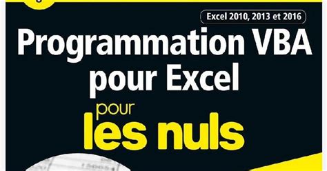 Programmation Vba Pour Excel Et Pour Les Nuls French Edition Kingexcel Info
