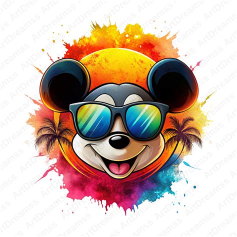 Mickey Mouse Clipart Png Mickey With Sunglasses Mickey Mouse Summer Style Cute Mickeymouse