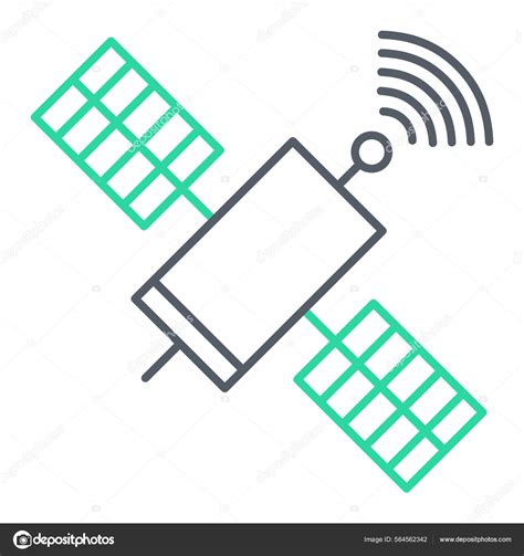 Satellite Dish Icon Outline Wireless Antenna Vector Illustration Isolated Symbol Stock Vector By