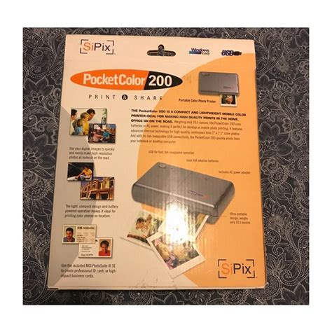 Sipix Pocketcolor 200 Portable Color Photo Printer Depop