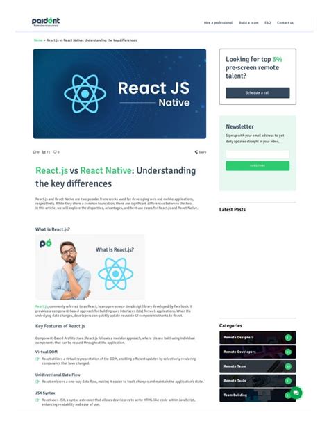 Reactjs Vs React Native Understanding The Key Differences Pdf