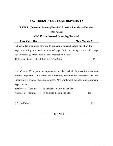 Cs 367 Lab Course I Os Ii Practical Exam Simulation And Programming