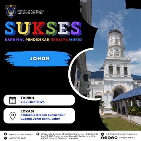 Sukses Johor University College Of Aviation Malaysia
