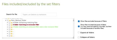 Feature Request Add The Test Filters Option When Creating A Backup Job Features Duplicati
