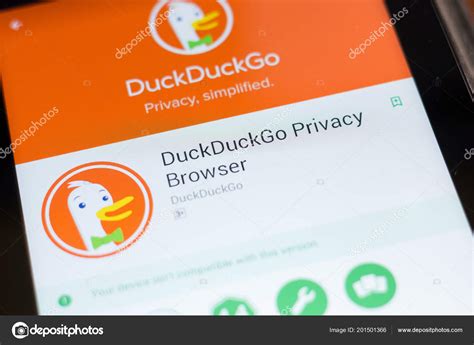 Ryazan Russia June 2018 Duckduckgo Privace Browser Mobile App Display — Stock Editorial Photo