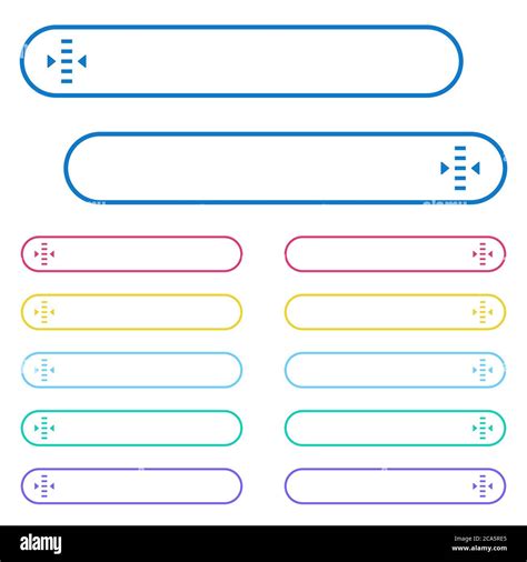 Adjust Level Icons In Rounded Color Menu Buttons Left And Right Side Icon Variations Stock
