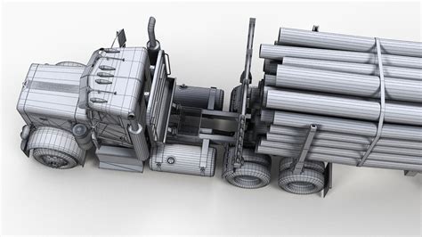 Peterbilt 359 Logger Truck 3d Model Turbosquid 2151120