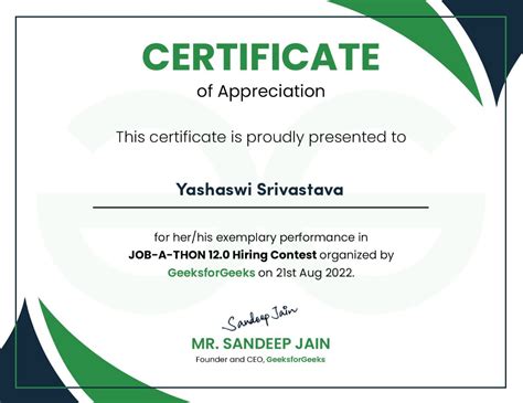 Yashaswi Srivastava On Linkedin Geeksforgeeks Jobathon Coding Sde