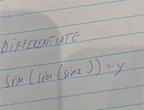 Solved Sim Sin Sinx Y