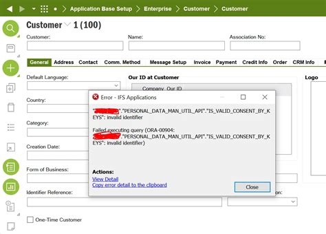 Failed Executing Query Ora 00904 Personaldatamanutilapiis