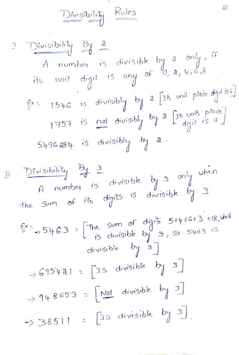 SOLUTION Divisibility Rules Studypool