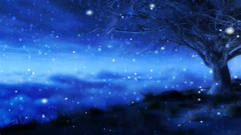 Download Midnight Blue Fantasy Landscape Wallpaper