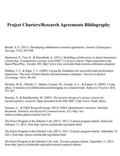 Free 14 Bibliography Sample For Project In Pdf