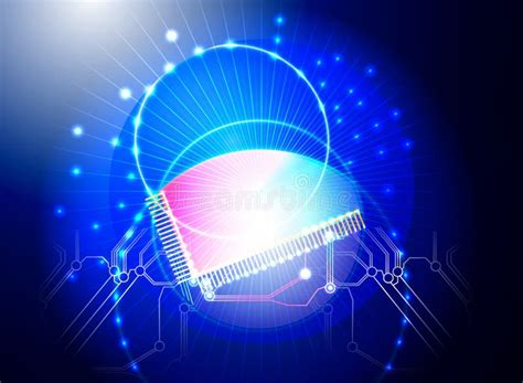 Cpu Lighting Effects Stock Illustration Illustration Of Blue 42188576