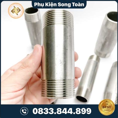 Ống Tiện Hai Đầu Ren Ngoài 2 Inch Dn50 60 Dài 100mm Bsp Threaded
