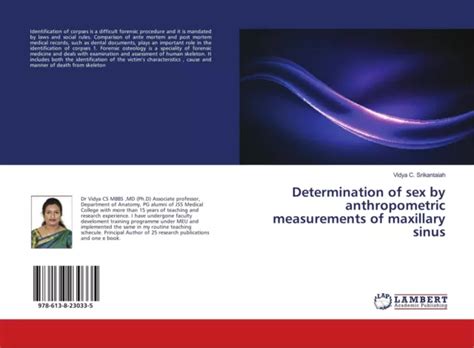 Determination Of Sex By Anthropometric Measurements Of Maxillary Sinus Buch Eur 3595