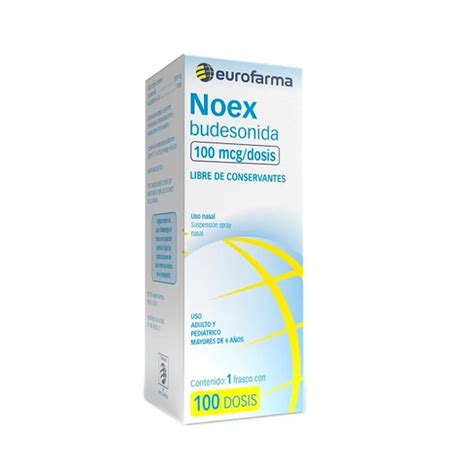 Noex Budesonida 100mcgdosis Spray Nasal De 100 Dosis Punto Farma
