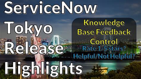 Knowledge Base Feedback Control In Servicenow Youtube