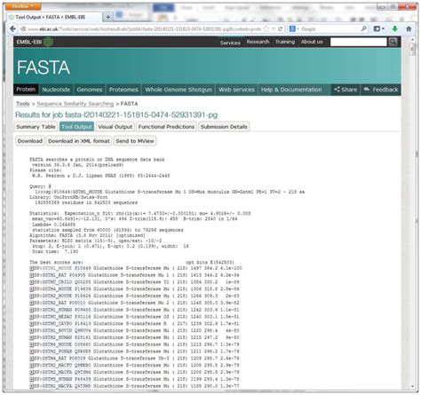 Using Embl Ebi Services Via Web Interface And Programmatically Via Web Services Pmc