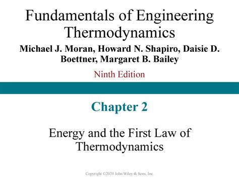 Thermo 1 Lecture 2 Notes Fundamentals Of Engineering Thermodynamics Michael J Moran Howard