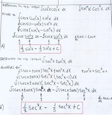 [calculus 2] Trigonometric Integrals R Homeworkhelp