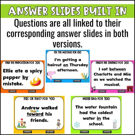 Prepositional Phrase Anchor Chart