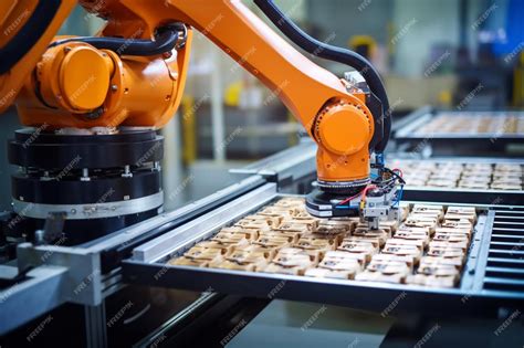 Premium Ai Image Robot Or Robotic Arm For Industrial Pick And Place Insertion Quality Testing