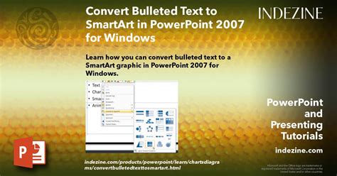 Convert Bulleted Text To Smartart In Powerpoint 2007 For Windows