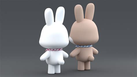 Free 3d Model Cute Bunny Turbosquid 2282565