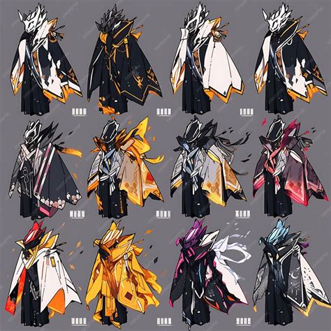 Premium Photo Anime Character Design Male Futuristic Samurai Wedding Fashion High Tech Armor