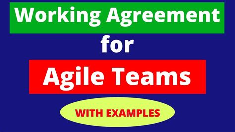 Agile Working Agreement Template Prntbl Concejomunicipaldechinu Gov Co