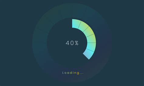 40 Percent Loading User Interface A Futuristic Loading Icon Colorful