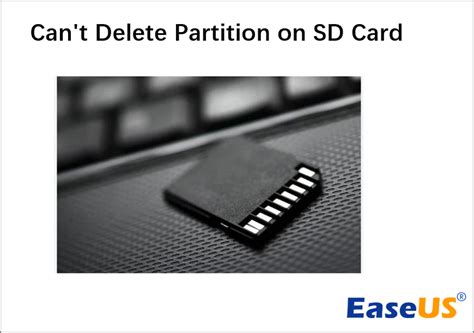 How To Fix Cant Delete Partition On Sd Card In Disk Management Easeus