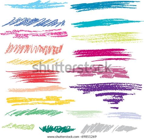 파스텔 색상의 브러쉬 선 스톡 벡터로열티 프리 69851269 Shutterstock