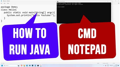 Learn How To Run A Java Program Using Notepad And Command Prompt Youtube