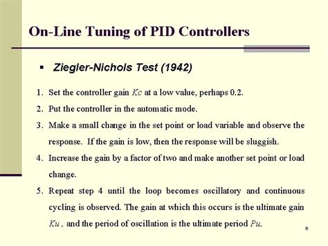 Advanced Control Lecture Four Tuning Of PID Controllers