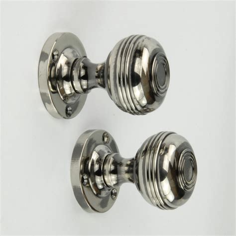Regency Bloxwich Solid Brass Antique Nickel Door Knobs Handles On A Ro Jonesandgrey
