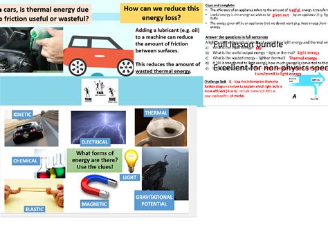 Energy Gcse Physics Full Pack Teaching Resources