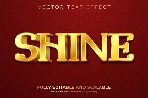 Premium Vector Editable Gold Style Text Effect