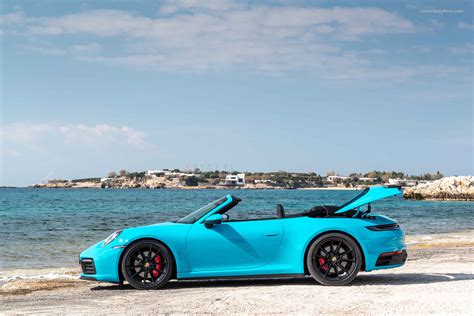 2019 Porsche 911 Carrera S Cabriolet Miami Blue Stunning Hd Photos