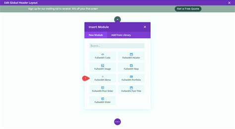 how to build a global header with divi s fullwidth menu module