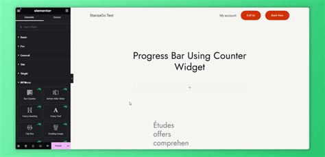 How To Display Progress Bar Using Counter Widget In Elementor