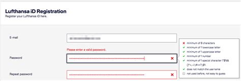 Password Requirements Shaming — Lufthansa Minimum Of 8 Character S