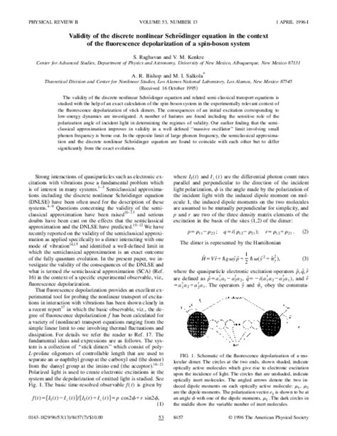 Pdf Validity Of The Discrete Nonlinear Schrödinger Equation In The