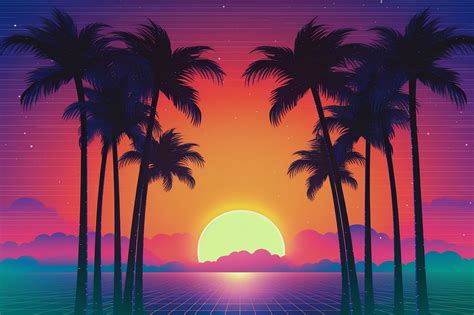 Download Ai Generated Sunset Vaporwave Royalty Free Stock Illustration Image Pixabay