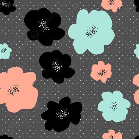 Seamless Repeat Pattern With Abstract Colors On Grey Polka Dot Background On Background