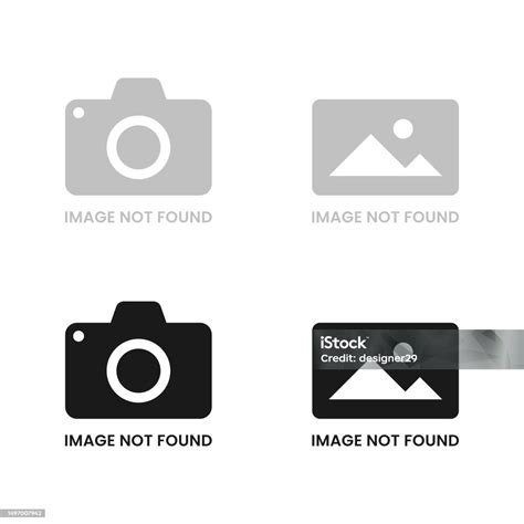 Image Not Found Icon Set Stock Illustration Download Image Now Abstract Accessibility Art