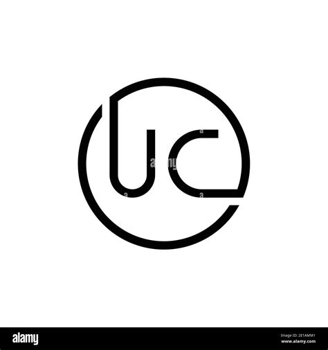 Initial Circle Uc Letter Logo Design Vector Template Abstract Letter Uc Logo Design Stock