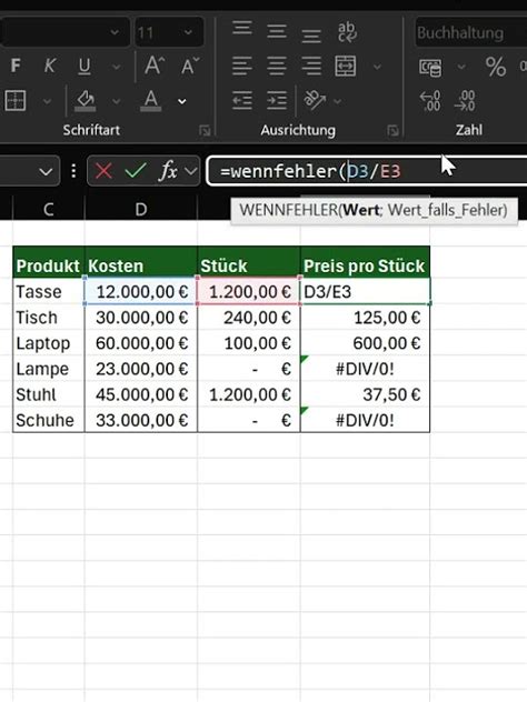 Fehler Div0 In Excel Beheben🔥 Exceltips Exceltricks Exceltutorial Microsoftexcel Excel